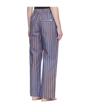 TEKLA Drawstring Striped Pajama Pants