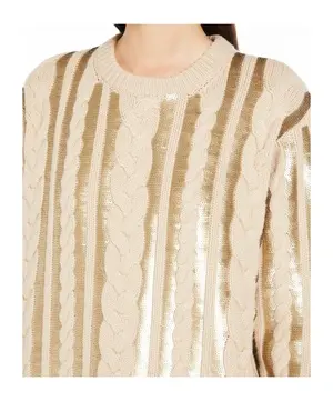 Max Mara Wool And Cashmere Sweater Dress With Sequins