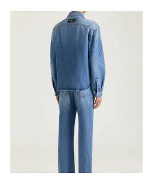 Givenchy Couture Seam Denim Shirt - Mid Blue