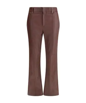 Brunello Cucinelli Leather Cigarette Trousers