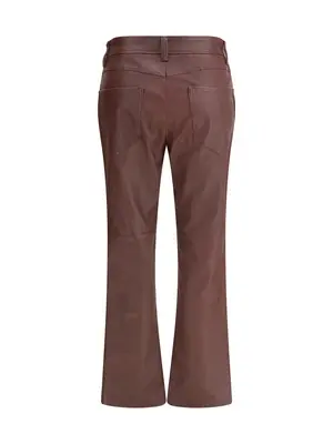 Brunello Cucinelli Leather Cigarette Trousers