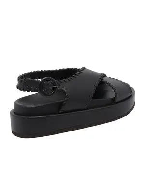 PALOMA BARCELO Paloma Barceló Platform Sandals With Buckle Detail - Chocolate