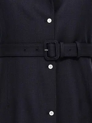 Prada Single-breasted Belted Gilet - Navy Blue
