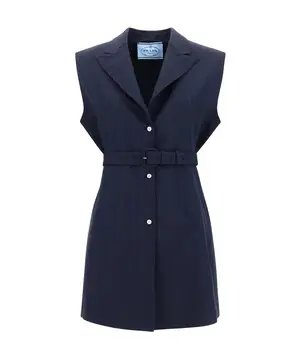 Prada Single-breasted Belted Gilet - No