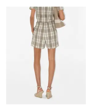 Burberry Checked Drawstring Shorts - Cotton