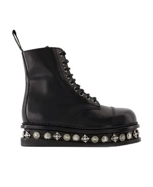 Toga Studded Lace-up Boots