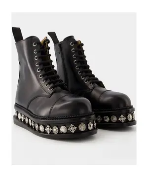 Toga Studded Lace-up Boots