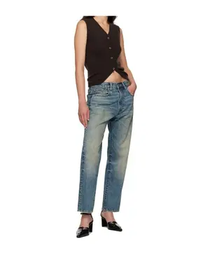 R13 V-neck Sleeveless Ribbed Knit Sweater