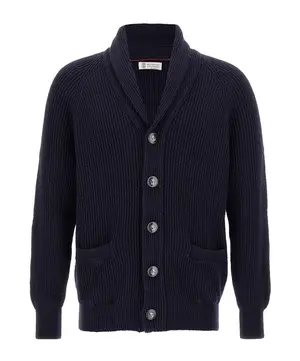 Brunello Cucinelli Shawl Lapel Knitted Cardigan