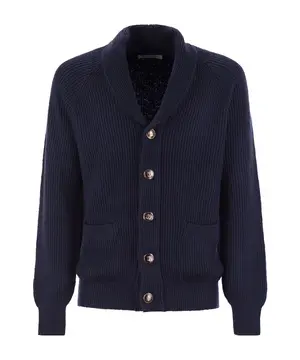 Brunello Cucinelli Shawl Lapel Knitted Cardigan