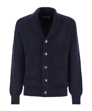 Brunello Cucinelli Long-sleeve Shawl Collar Cardigan