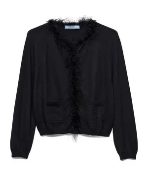 Prada V-neck Cropped Cardigan