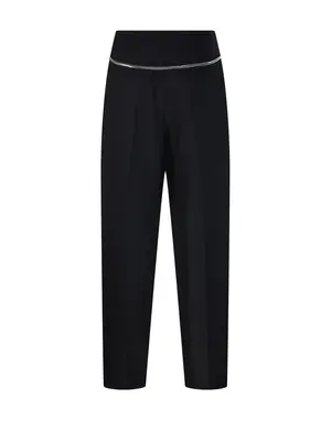 Sportmax Pleated High-waist Trousers With Side Slit Pockets