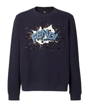 Fendi Embroidered Sweatshirts Hoodies For Men