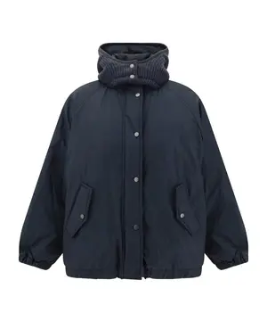 Brunello Cucinelli Knitted Hooded Down Jacket