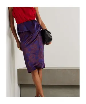 Dries Van Noten Asymmetrical Peplum Wrap Skirt