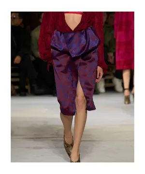 Dries Van Noten Asymmetrical Peplum Wrap Skirt
