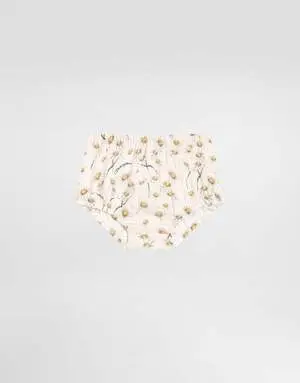 Dolce & Gabbana Daisy Print Bodysuit Dress With Lace Trim