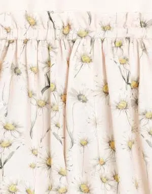 Dolce & Gabbana Daisy Print Bodysuit Dress With Lace Trim