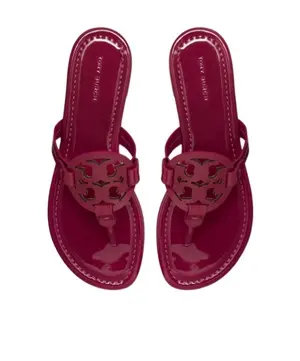 Tory Burch Miller Cut-out Flat Sandals - Fuchsia Spark