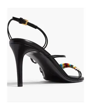 Khaite Loop Beaded High Heel Sandals