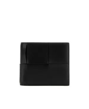 Bottega Veneta Intreccio Bi-fold Wallet - Black