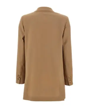Max Mara Double Breasted Long Sleeve Coat - Brown