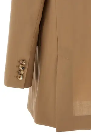 Max Mara Double Breasted Long Sleeve Coat - Brown
