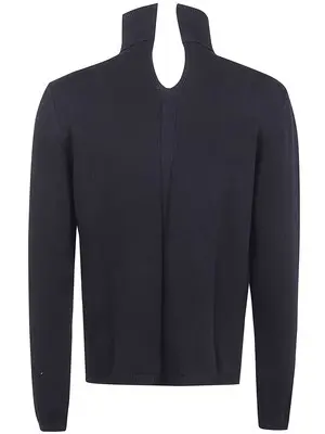 Rick Owens High-neck Cut-out Sweater - Black