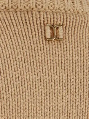 Chloé Oversized Knitted Jumper With Round Neck - Nude