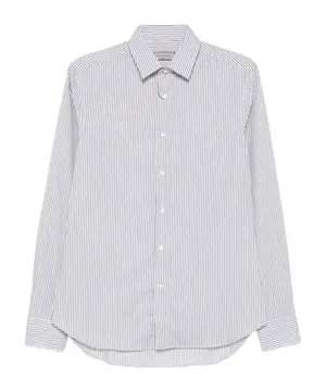 Canali Striped Long-sleeve Shirt