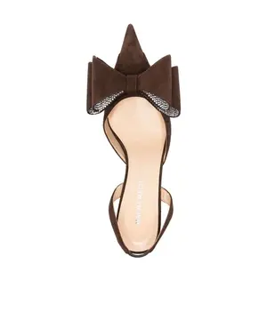 MACHMACH Mach & Mach 65mm Bow Embellished Slingback Pumps