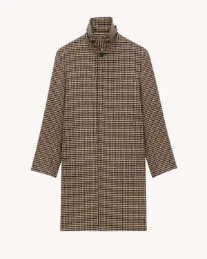 Saint Laurent Checked Mac Coat