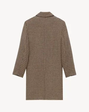 Saint Laurent Checked Mac Coat