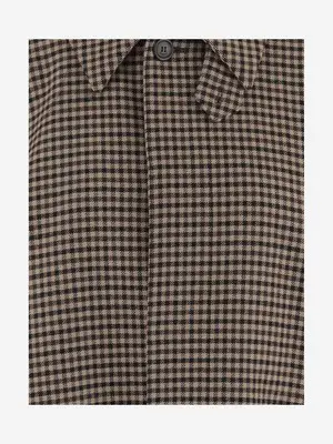 Saint Laurent Checked Mac Coat