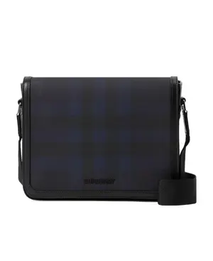Burberry Alfred Check-print Messenger Bag - Black