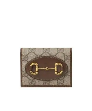 Gucci Horsebit 1955 Card Case Wallet - Brown