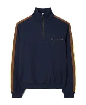 Tory Burch Half-zip Knitted Top With Chest Pocket - No