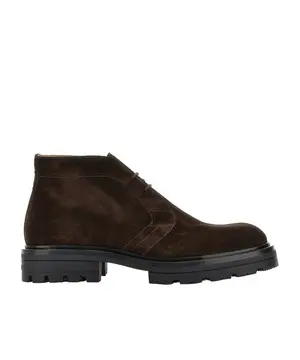 Hogan Suede Lace-up Boots - Brown