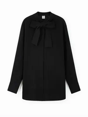 TOTEME Tie Detail Long Sleeve Shirt
