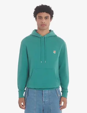 Maison Kitsuné Bold Fox Head Patch Drawstring Hoodie - Blue