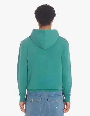 Maison Kitsuné Bold Fox Head Patch Drawstring Hoodie - Blue