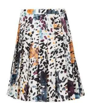 Fendi Printed Pleated Midi Skirt