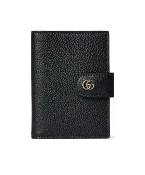 Gucci Bi-color Gg Marmont Card Case - Black
