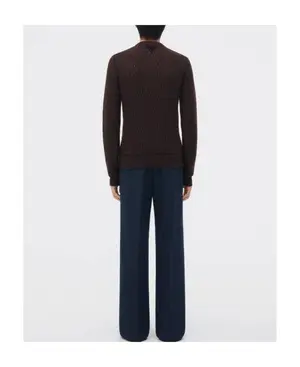 Bottega Veneta Wool Mohair Lace Effect Pullover