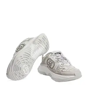 Gucci Ripple Interlocking G Sneakers - White/grey