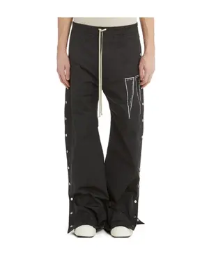 Rick Owens Logo-print Drawstring Trousers