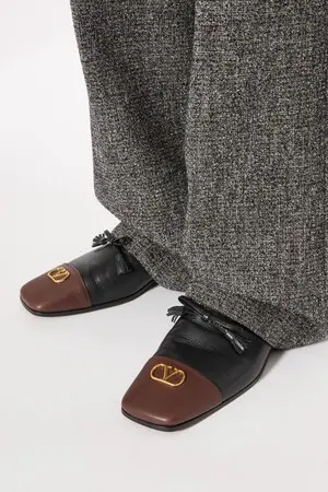 Valentino Garavani Vlogo Plaque Loafers - Green