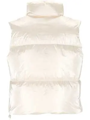 K-WAY Thille Thermo Pearly Zip-up Puffed Gilet - White