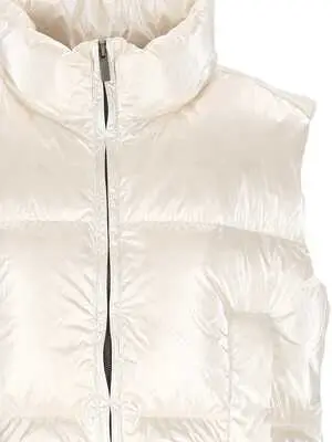 K-WAY Thille Thermo Pearly Zip-up Puffed Gilet - White